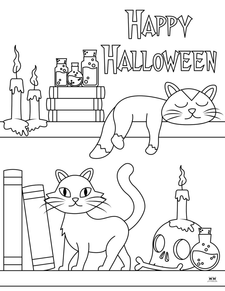 Happy Halloween Coloring Pages - 28 FREE Pages | Printabulls