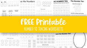 Number 10 Tracing Worksheets - 15 FREE Pages | Printabulls