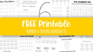 Number 6 Tracing Worksheets - 15 FREE Pages | Printabulls