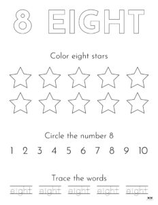 Number 8 Tracing Worksheets - 15 FREE Pages | Printabulls