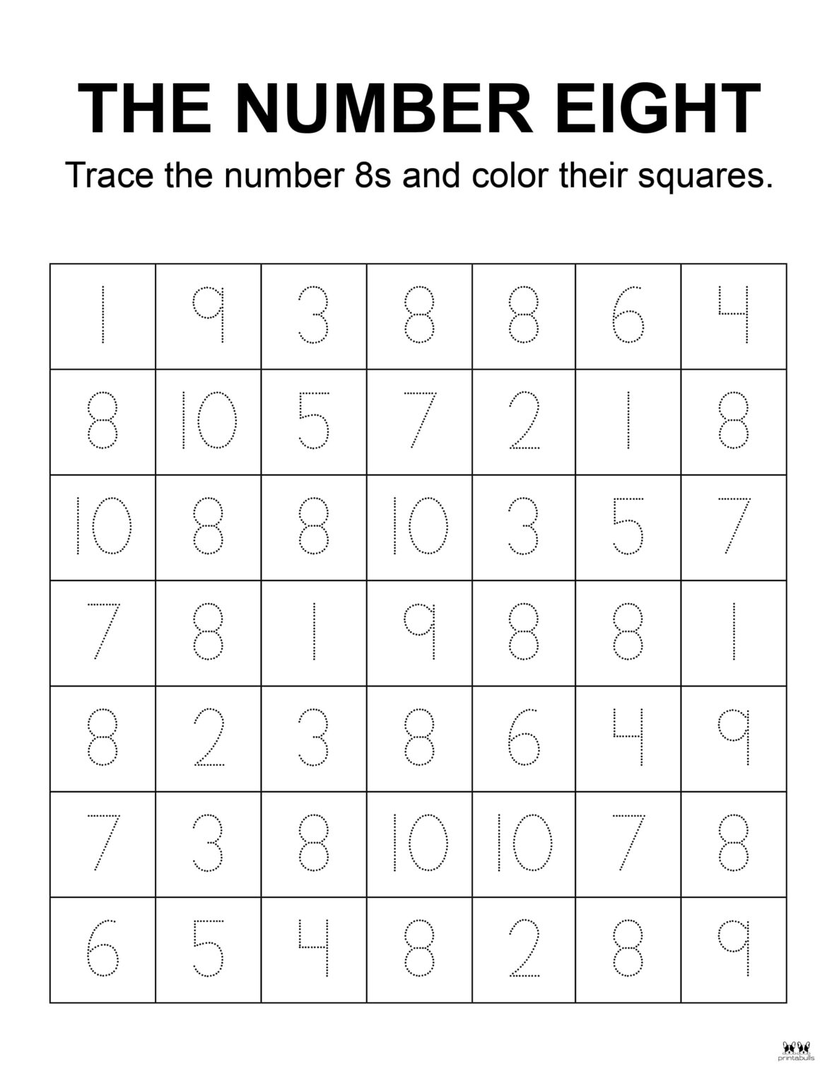 Number 8 Tracing Worksheets - 15 FREE Pages | Printabulls