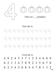 Number 4 Tracing Worksheets - 15 FREE Pages | Printabulls