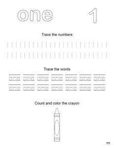 Number 1 Tracing Worksheets - 15 FREE Pages | Printabulls