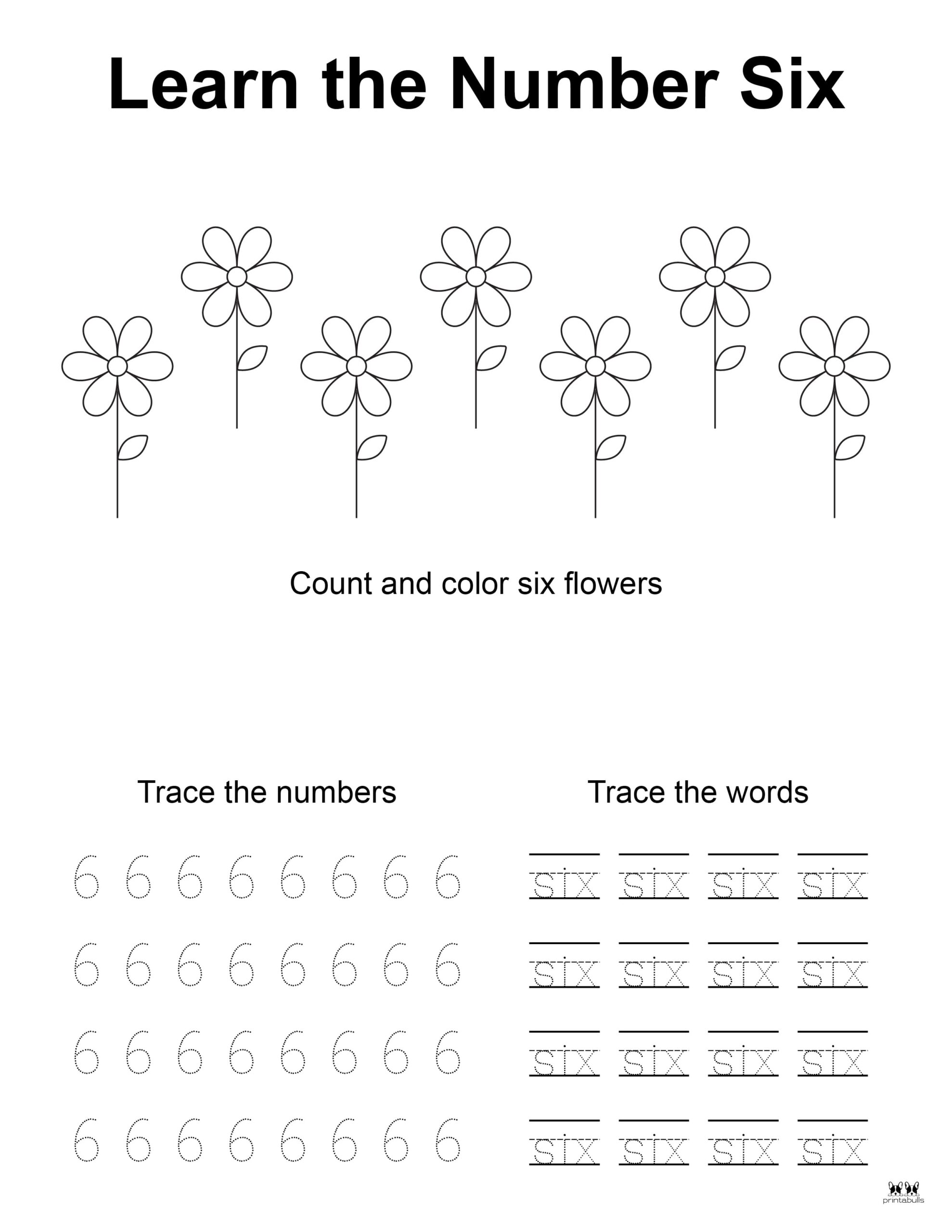 Number 6 Tracing Worksheets - 15 FREE Pages | Printabulls
