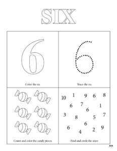 Number 6 Tracing Worksheets - 15 FREE Pages | Printabulls
