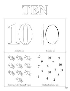 Number 10 Tracing Worksheets - 15 FREE Pages | Printabulls