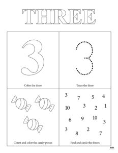 Number 3 Tracing Worksheets - 15 FREE Pages | Printabulls