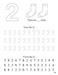Number 2 Tracing Worksheets - 15 FREE Pages | Printabulls