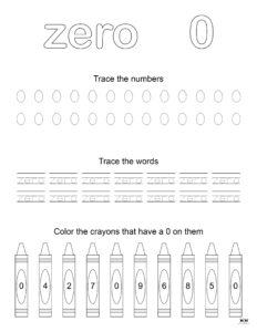 Number 0 Tracing Worksheets - 15 FREE Pages | Printabulls
