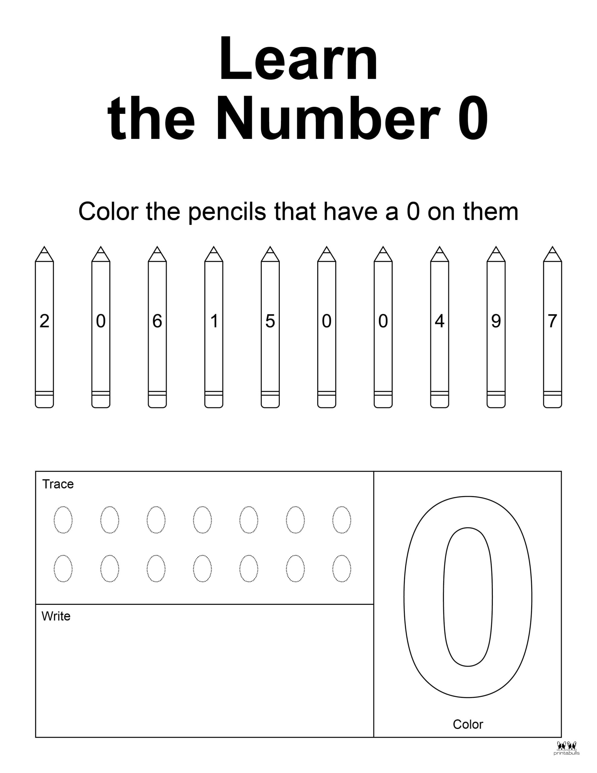 Number 0 Tracing Worksheets - 15 FREE Pages | Printabulls