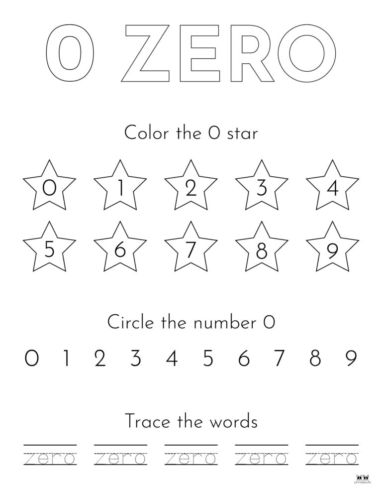 Number 0 Tracing Worksheets - 15 FREE Pages | Printabulls
