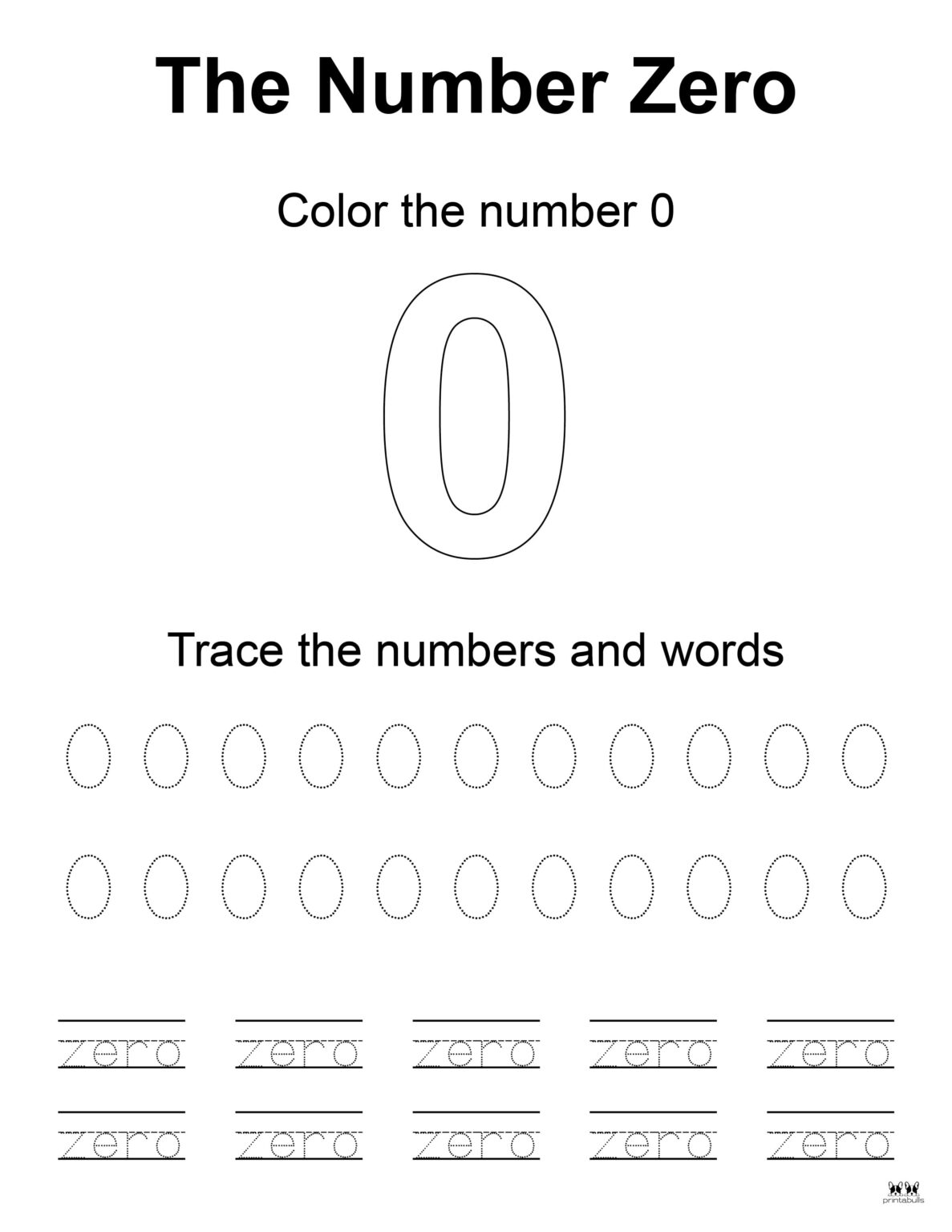 Number 0 Tracing Worksheets - 15 FREE Pages | Printabulls