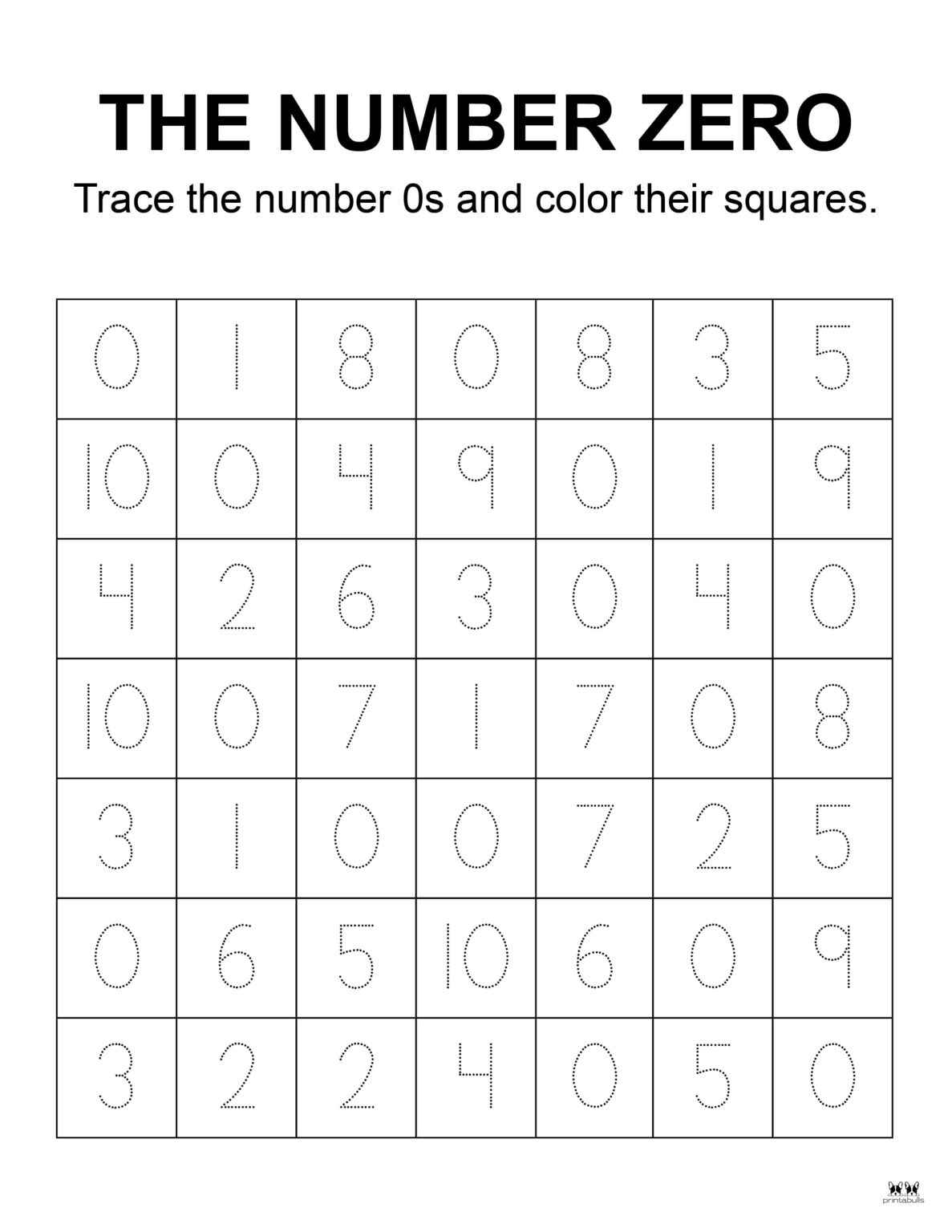 Number 0 Tracing Worksheets - 15 FREE Pages | Printabulls