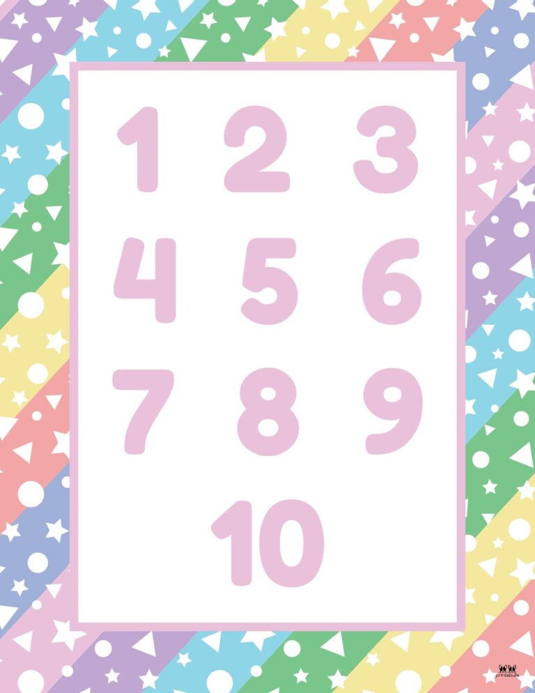 Printable Bubble Numbers - 32 FREE Printables | Printabulls