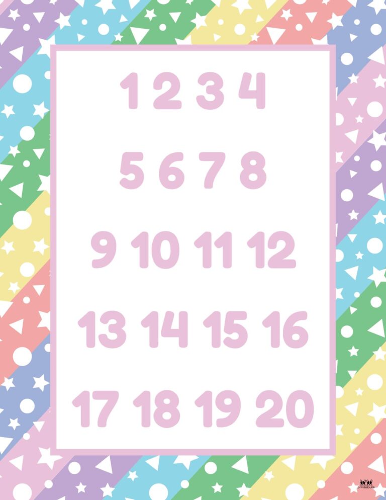 Printable Bubble Numbers - 32 FREE Printables | Printabulls