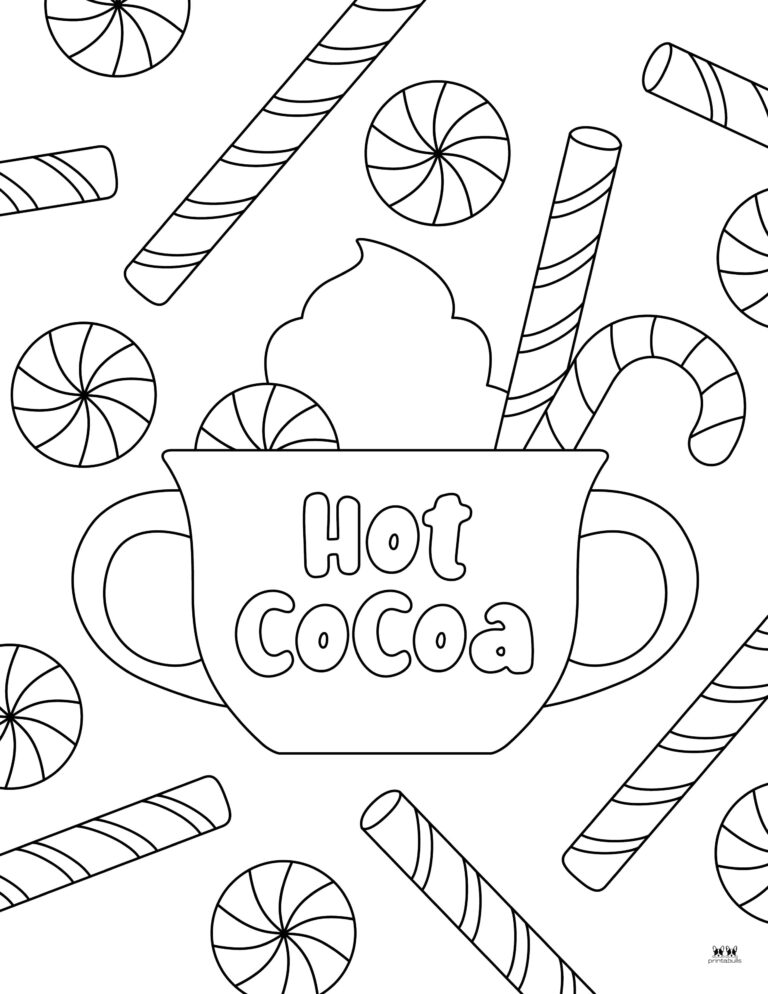Candy Cane Coloring Pages & Templates - 35 Pages | Printabulls