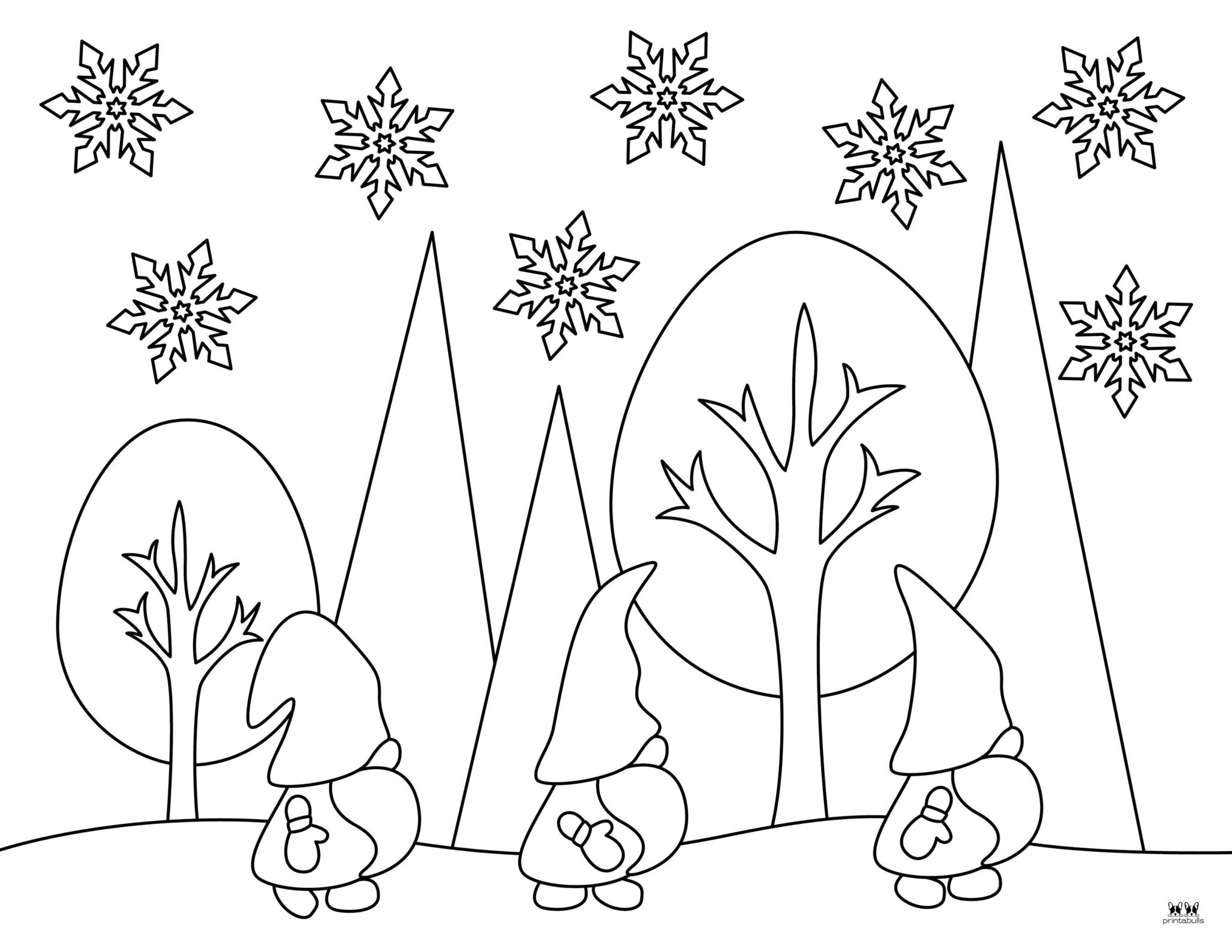 Christmas Gnome Coloring Pages - 25 FREE Pages | Printabulls