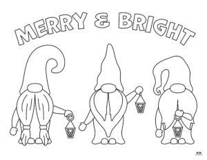 Christmas Gnome Coloring Pages - 25 FREE Pages | Printabulls