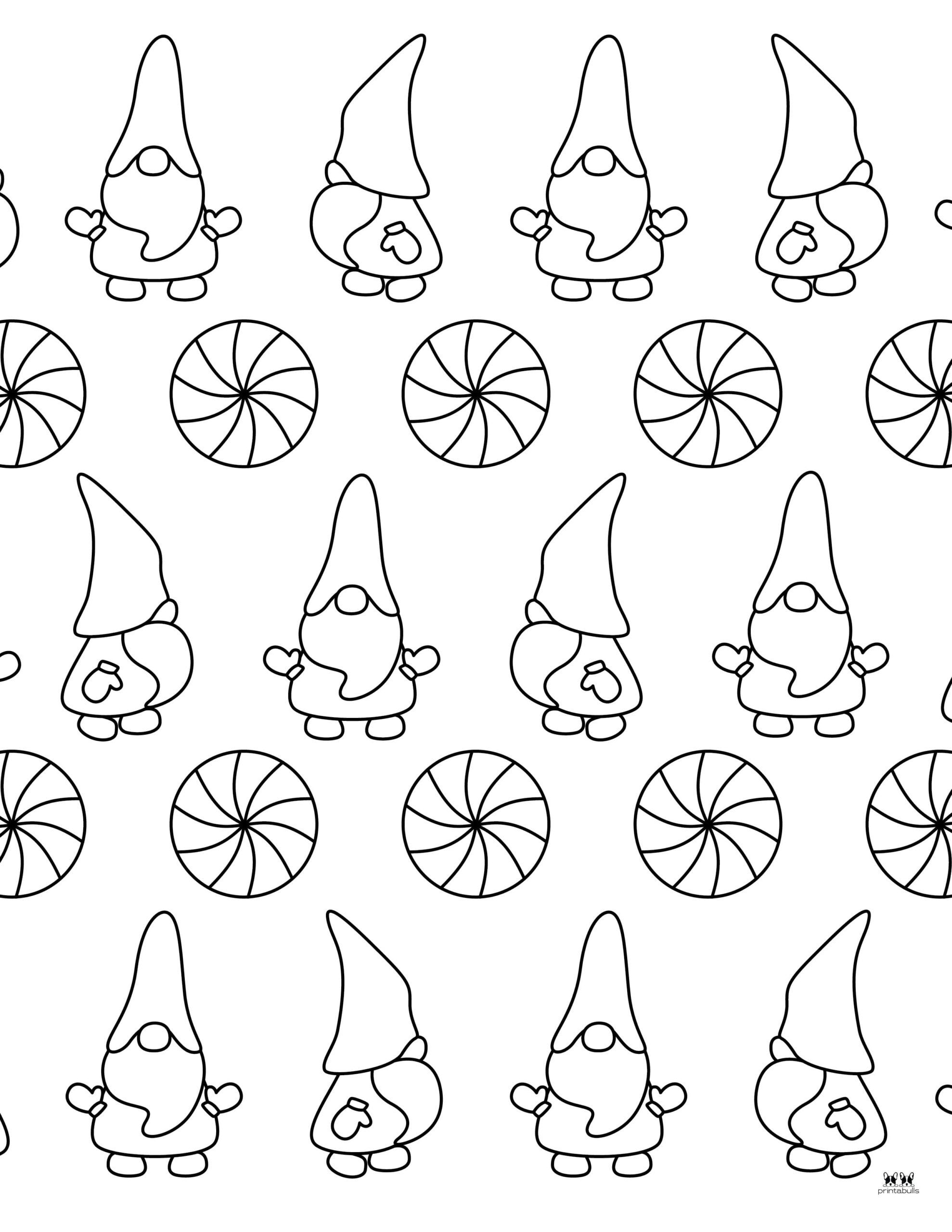 Christmas Gnome Coloring Pages - 25 FREE Pages | Printabulls