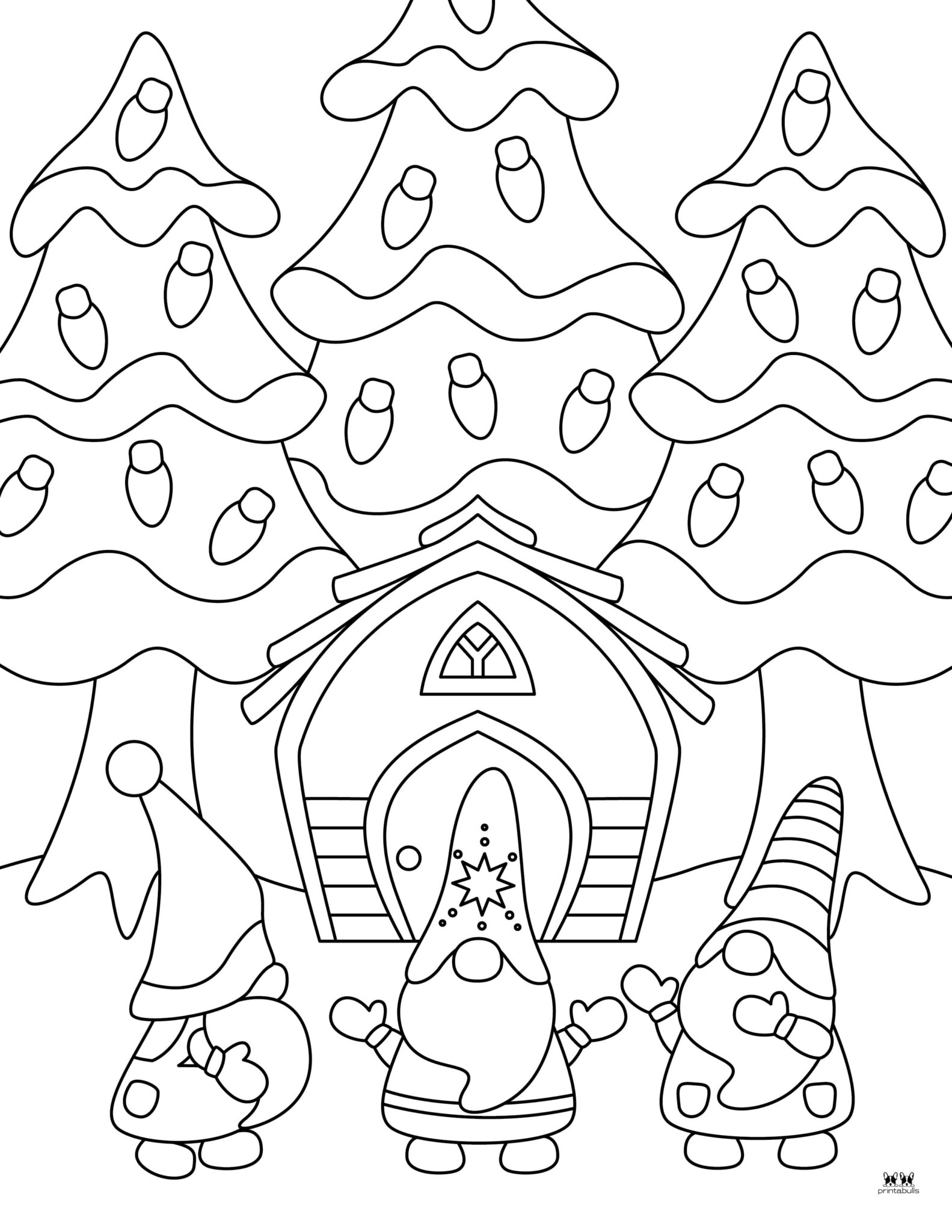 Christmas Gnome Coloring Pages - 25 FREE Pages | Printabulls