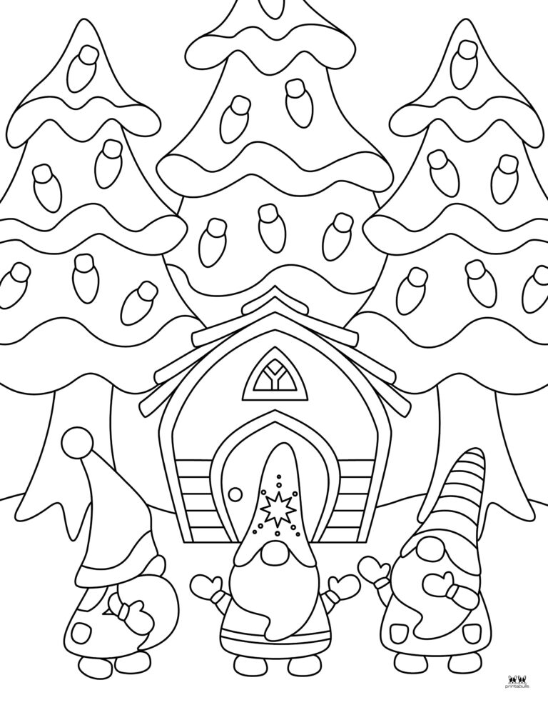 Christmas Gnome Coloring Pages - 25 FREE Pages | Printabulls