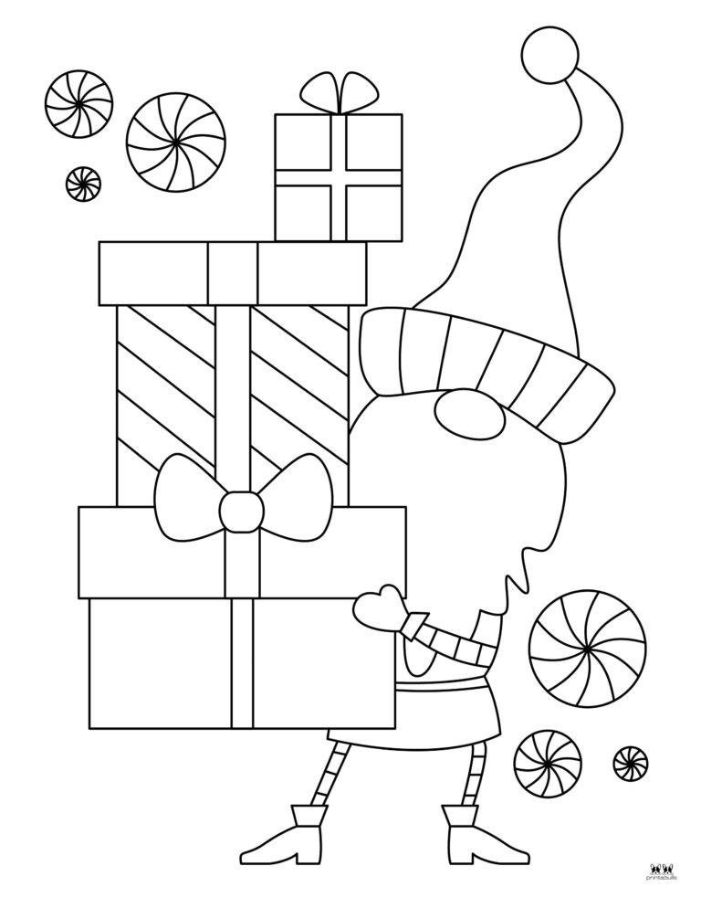 Christmas Gnome Coloring Pages - 25 FREE Pages | Printabulls