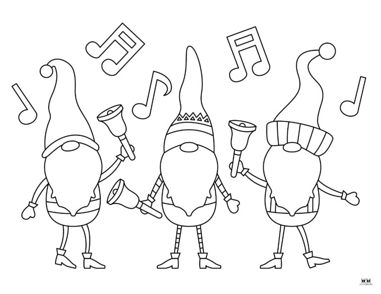 Christmas Gnome Coloring Pages - 25 FREE Pages | Printabulls