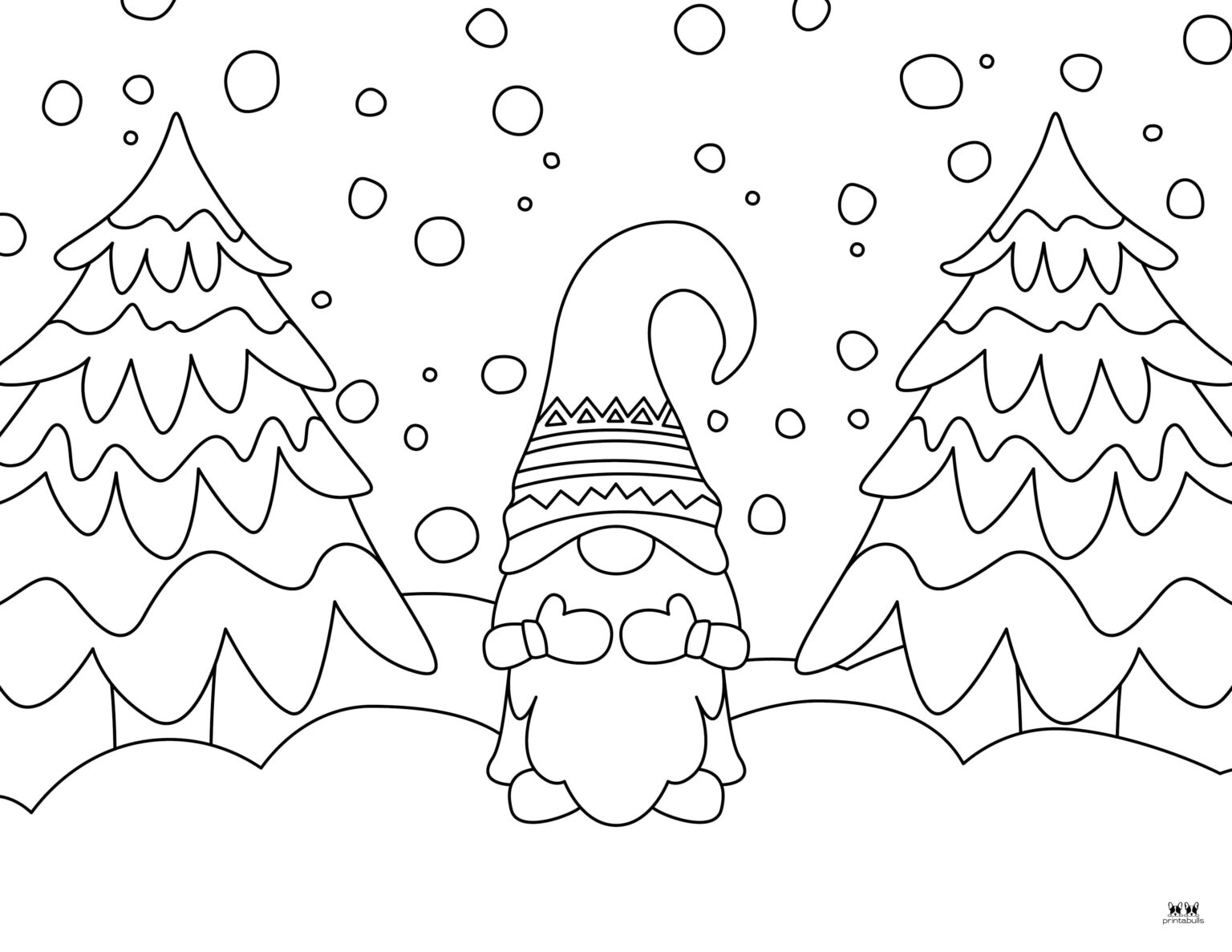 Christmas Gnome Coloring Pages - 25 FREE Pages | Printabulls