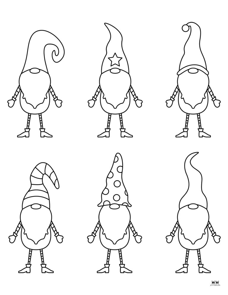 Christmas Gnome Coloring Pages - 25 FREE Pages | Printabulls
