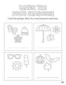 Four Seasons Worksheets & Printables - 51 Pages | Printabulls