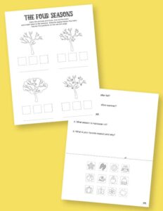 Four Seasons Worksheets & Printables - 51 Pages | Printabulls