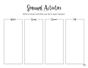 Four Seasons Worksheets & Printables - 51 Pages | Printabulls