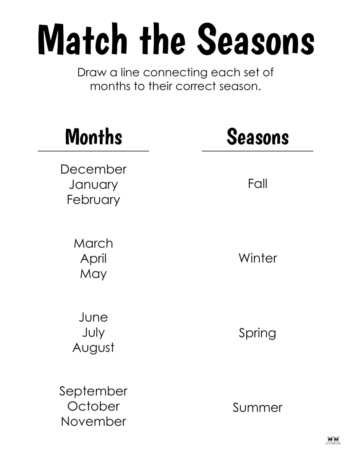 Four Seasons Worksheets & Printables - 51 Pages | Printabulls