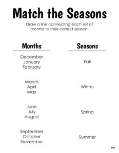 Four Seasons Worksheets & Printables - 51 Pages | Printabulls