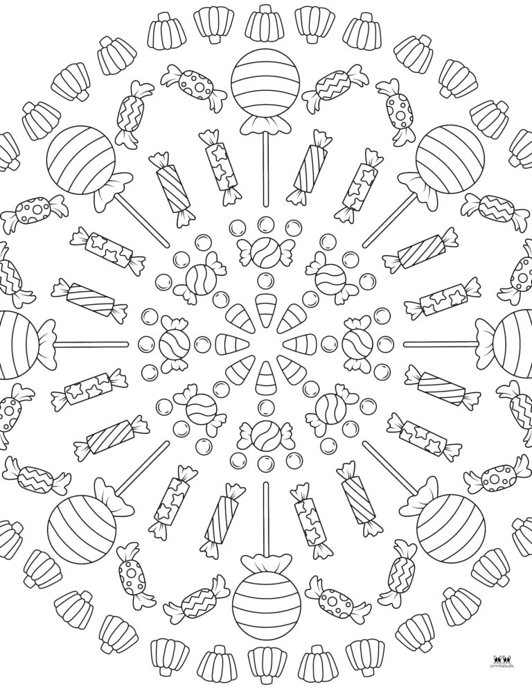 Halloween Candy Coloring Pages - 25 FREE Pages | Printabulls