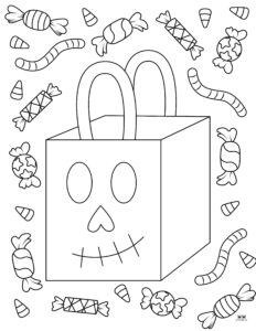 Halloween Candy Coloring Pages - 25 FREE Pages | Printabulls