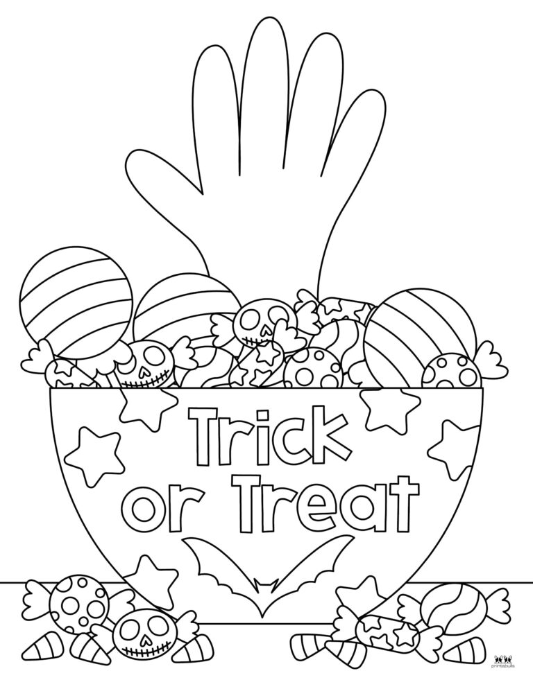 Halloween Candy Coloring Pages - 25 FREE Pages | Printabulls