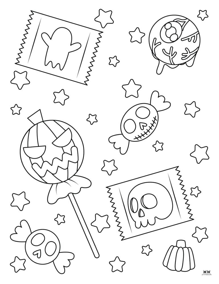 Halloween Candy Coloring Pages - 25 FREE Pages | Printabulls