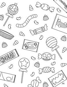 Halloween Candy Coloring Pages - 25 FREE Pages | Printabulls