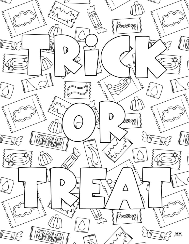 Halloween Candy Coloring Pages - 25 FREE Pages | Printabulls