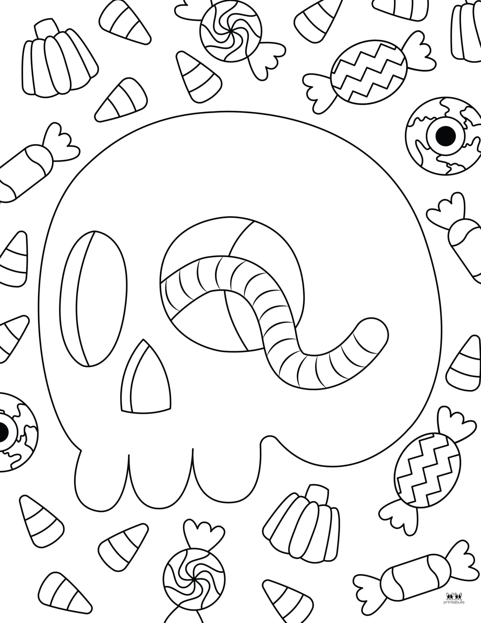 Halloween Candy Coloring Pages - 25 FREE Pages | Printabulls