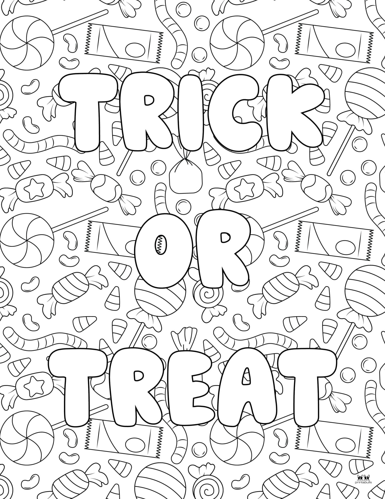 Halloween Candy Coloring Pages - 25 FREE Pages | Printabulls