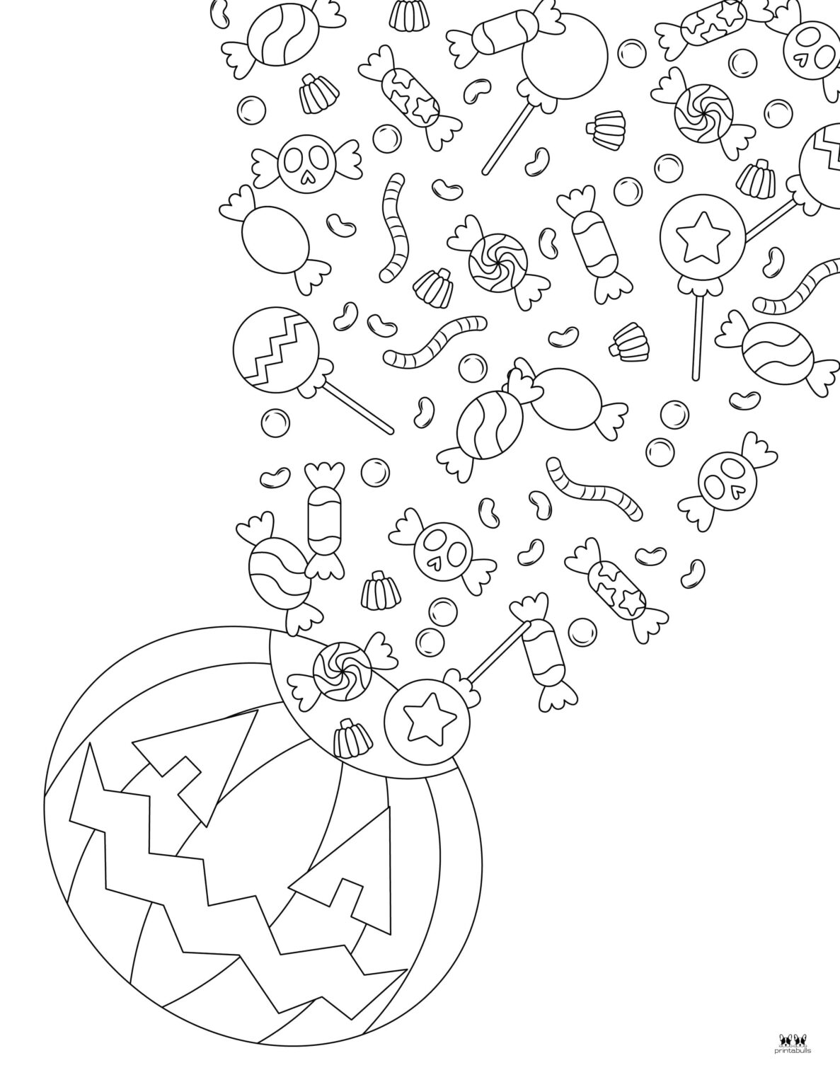 Halloween Candy Coloring Pages - 25 FREE Pages | Printabulls