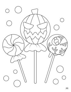 Halloween Candy Coloring Pages - 25 FREE Pages | Printabulls