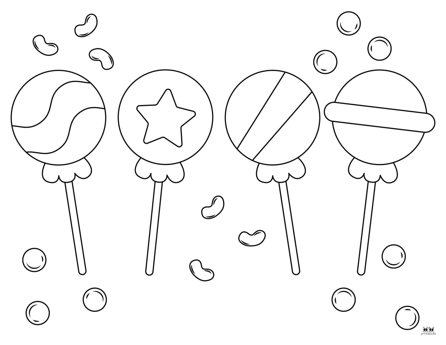 Halloween Candy Coloring Pages - 25 FREE Pages | Printabulls