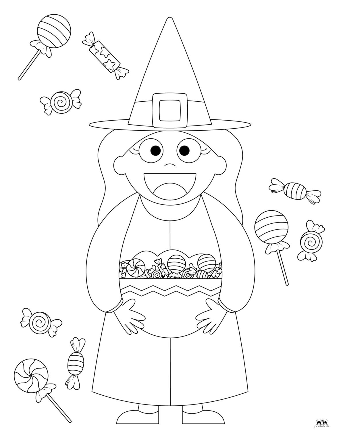 Halloween Candy Coloring Pages - 25 FREE Pages | Printabulls