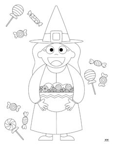 Halloween Candy Coloring Pages - 25 FREE Pages - PrintaBulk