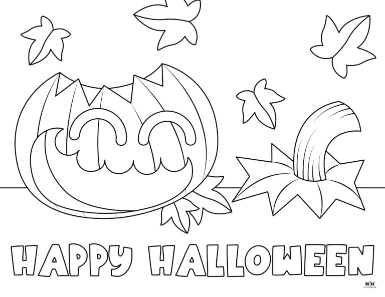 Jack-o'-Lantern Coloring Pages - 25 FREE Pages | Printabulls