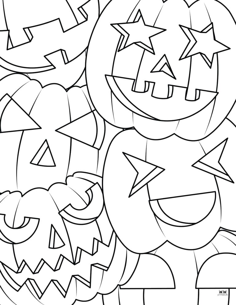 Jack-o'-Lantern Coloring Pages - 25 FREE Pages | Printabulls