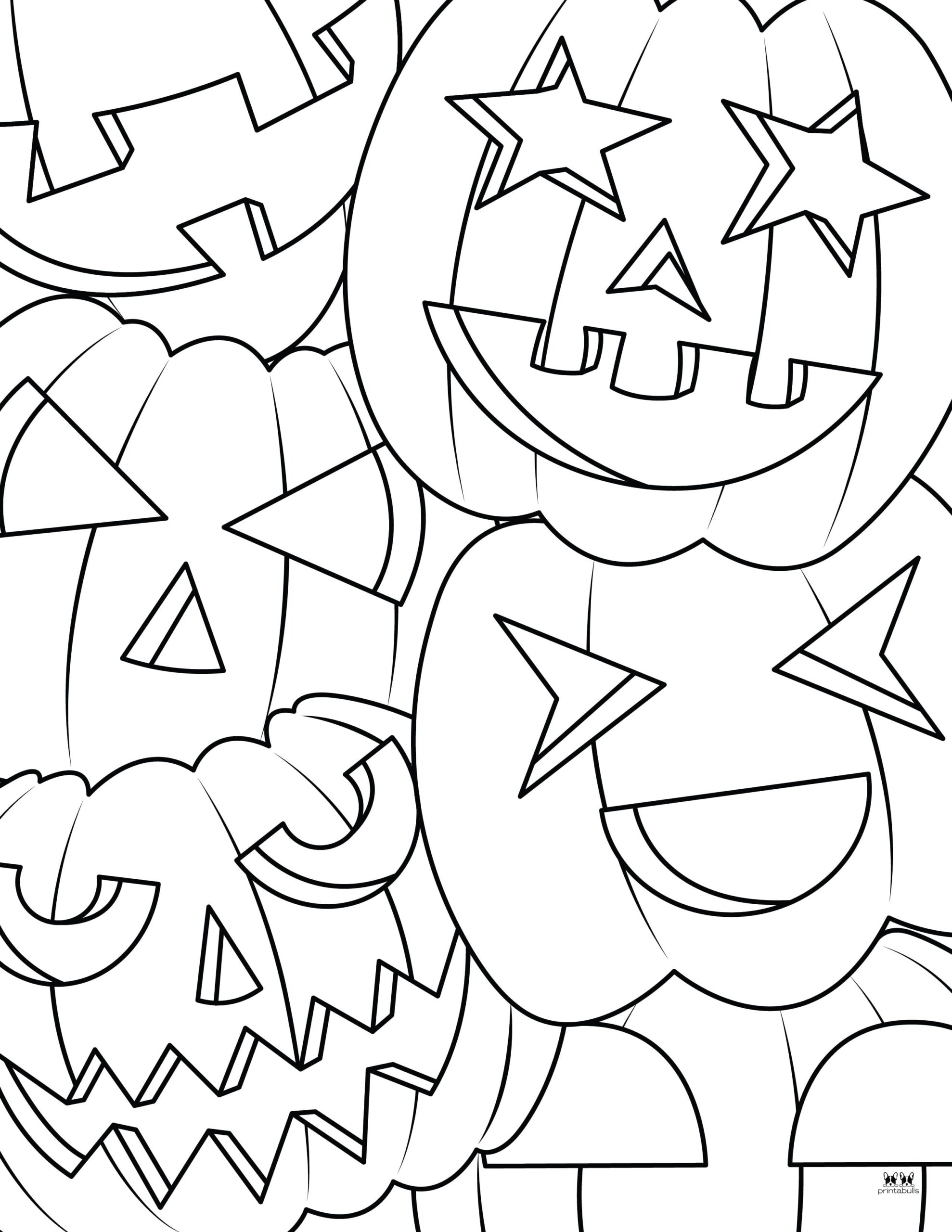 Jack-o'-Lantern Coloring Pages - 25 FREE Pages | Printabulls